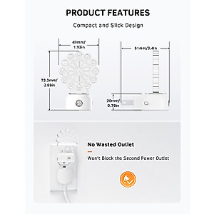 Plug in Night Light,Specmsky Ferris Wheel Night Light for Kids,3 lighting Modes RGB Night Lamp,Multi-Color Changing,LED Night Light with Dusk to Dawn Sensor for Nursery,Bedroom,Stairs,Kids' Room Decor