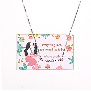 SLOONG 18K Gold Plated Mama Necklace Mom Necklace Mother's Day Letter Necklace for Women Dainty Mothers Necklace Gifts for Mom