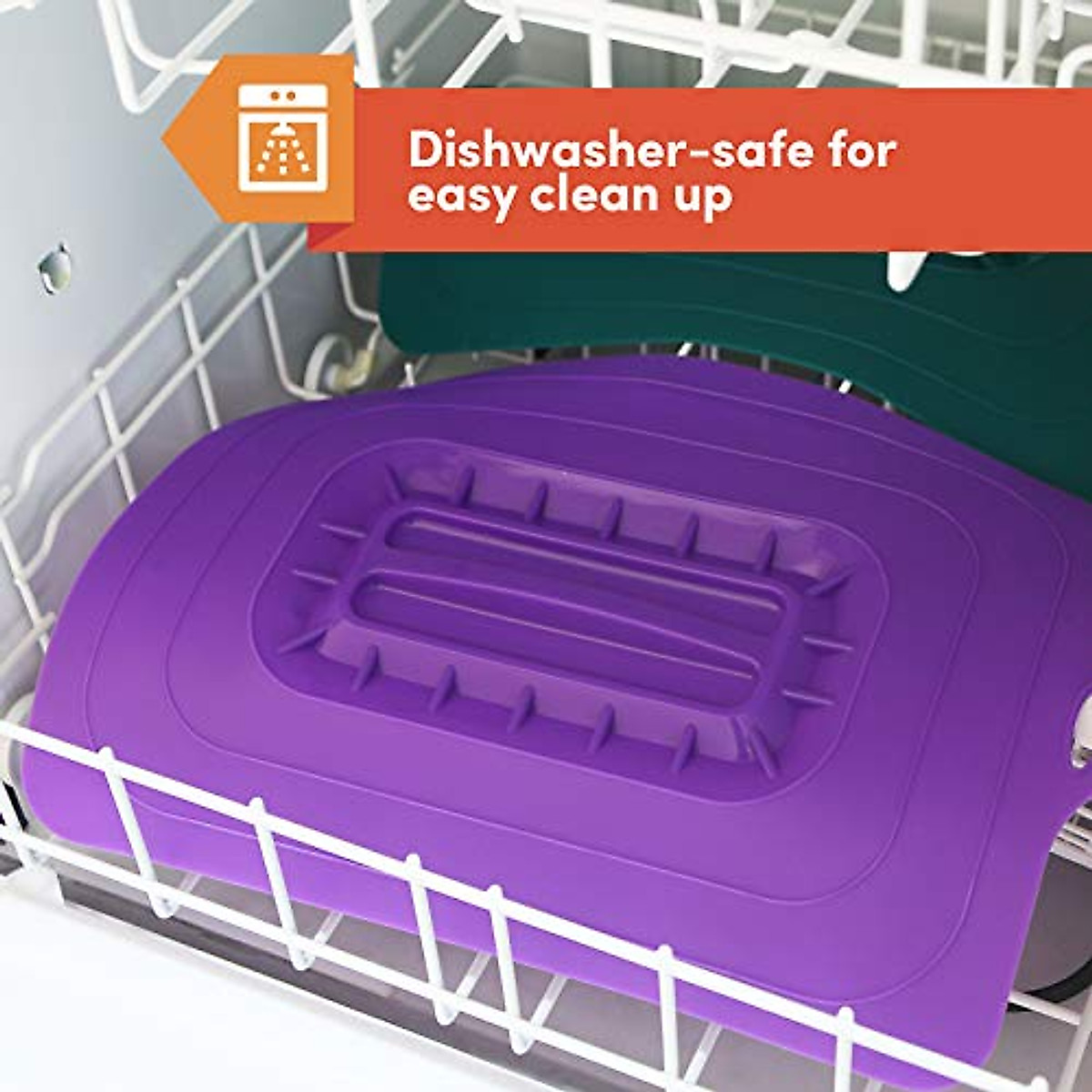 Elite Gourmet Maxi-Matic ECL-3016 Rectangular Silicone Suction Lids and Food Covers Fits various sizes of casseroles, baking pans, dishes or containers, Set of 3, Multicolor