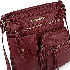 Montana West Crossbody Bags for Women Shoulder Purse and handbags Medium Multi Pocket Travel Bag,MWC-046BDY