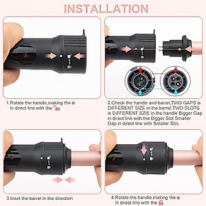 Beach Waver Curling Iron Wand Set 5 in 1 Hair Curlers Waver Crimper Tool for Women Man 3/8 inch - 1 1/4 inch Curling Wands with Attachments for Hair Curly Hairstyle