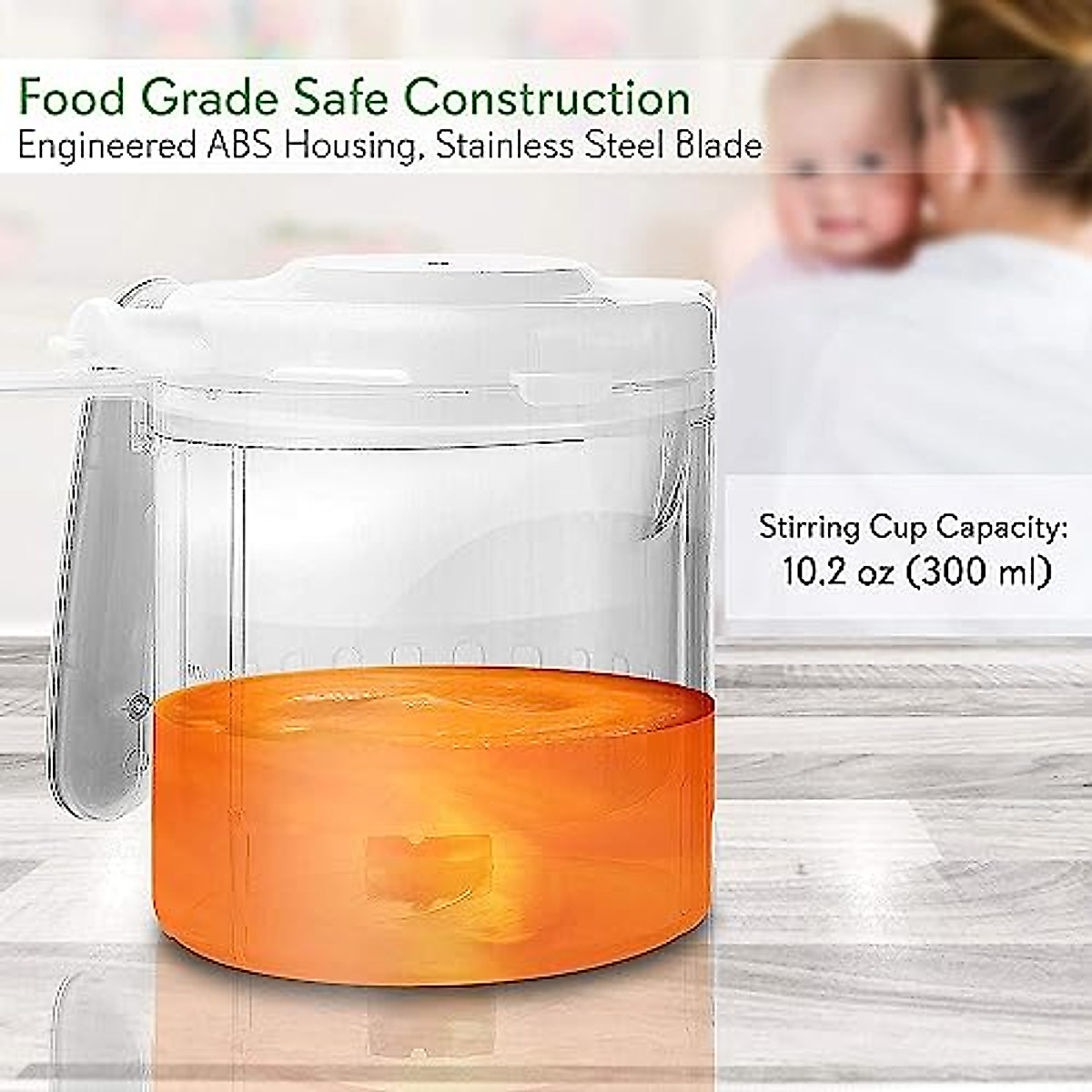 NutriChef Baby Food Maker - 2-in-1 Steam Cooker &Puree Blender Adjustable Steam Timer Blend Organic Food for Babies,Infants &Toddlers-Includes Dishwasher Safe Steam Basket,Blend Cup & Removable Blade.