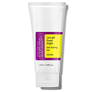 COSRX Low pH Good Night Soft Peeling Gel, 4.05 fl oz / 120ml | Mildly Exfoliating PHA | Skincare for Sensitive Skin with Natural Cellulose, Radiating, Cleansing