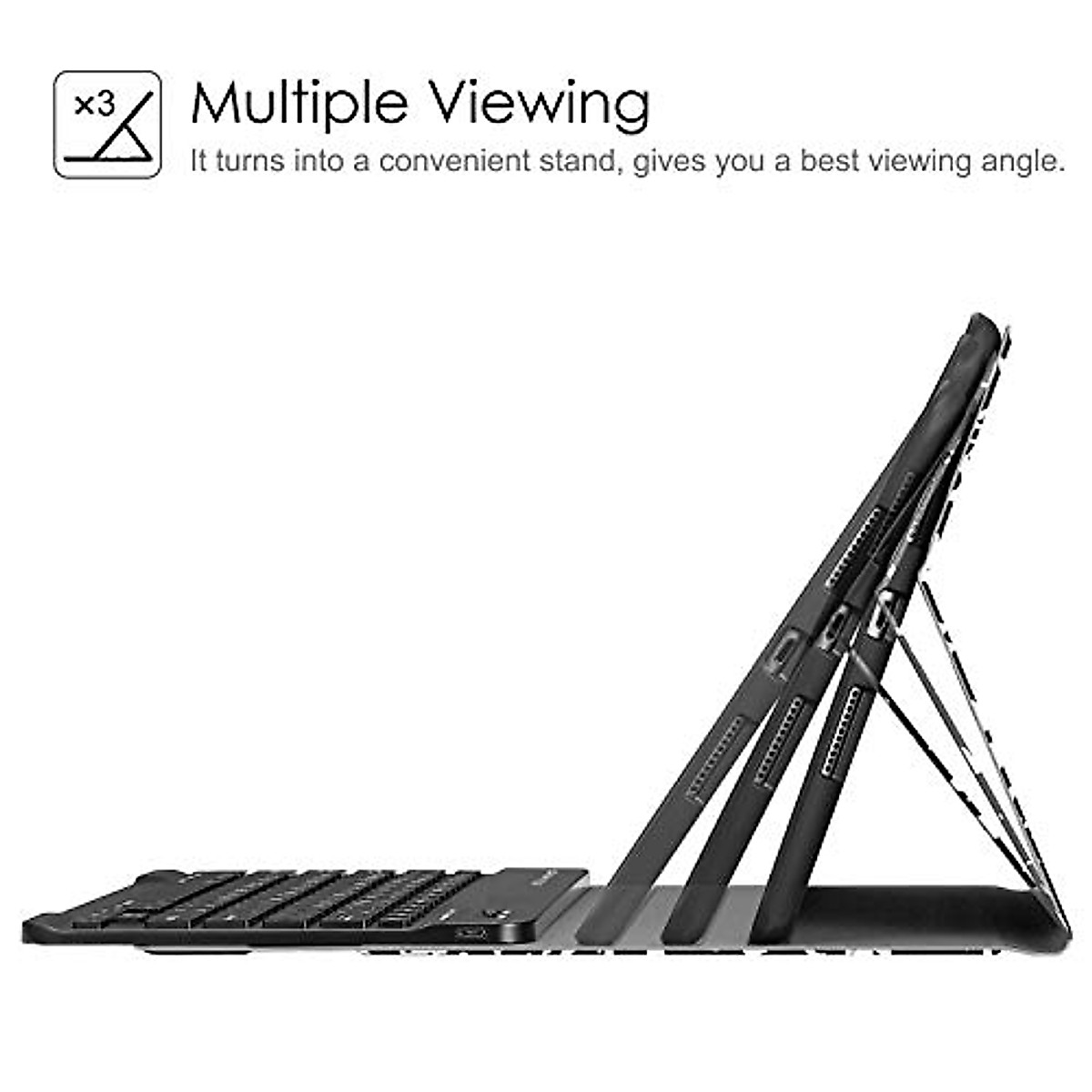 Fintie Keyboard Case w/Pencil Holder for iPad Air 3rd Gen 10.5" 2019 / iPad Pro 10.5" 2017 - SlimShell Soft TPU Back Protective Cover w/Magnetically Detachable Wireless Bluetooth Keyboard, Composition