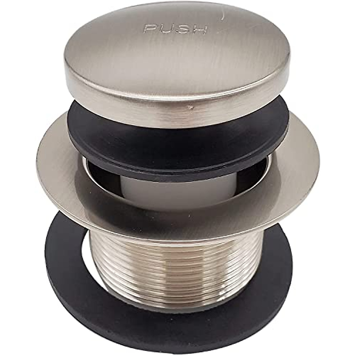 Westbrass 593244-20 White 1-1/2" Tubular Tip Toe Bath Waste Drain Kit, Stainless Steel