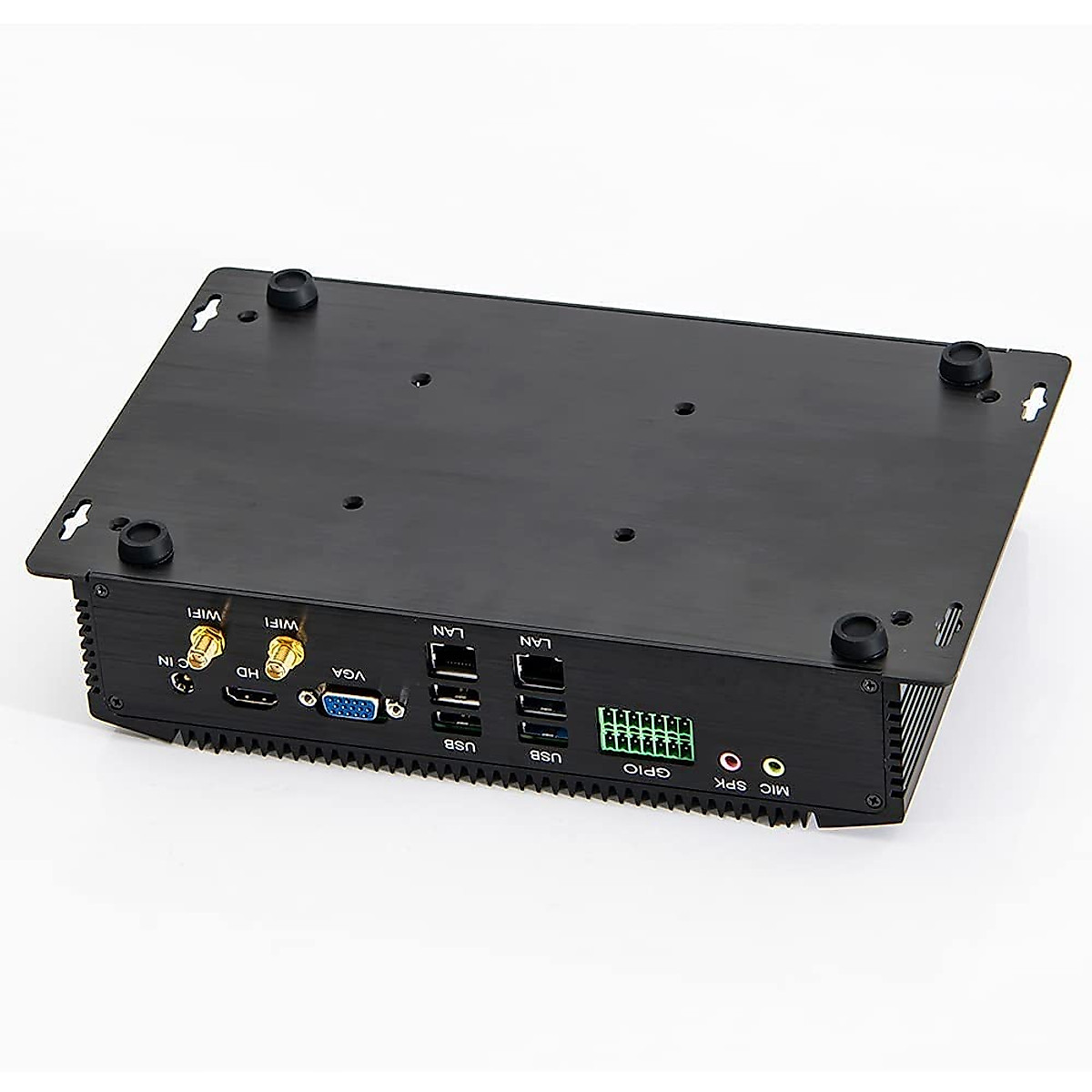 PARTAKER Fanless Industrial PC,Mini Desktop Computer with Intel Core i5 7200U Dual Core CPU, 16GB Ram 512GB SSD,6xCOM, 4xUSB 3.0, 4xUSB 2.0, 2xLAN, GPIO, HD Port, VGA, Wi-Fi, PS/2,Windows 10 Pro