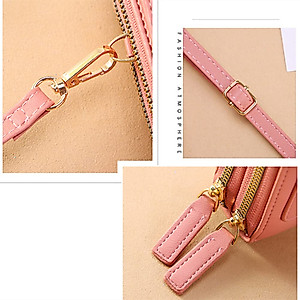 Cell Phone Bags, Crossbody Bags for Women Soft Leather Wallet Purse Touch Screen Mobile Phone Handbags & Shoulder Bags (pink)