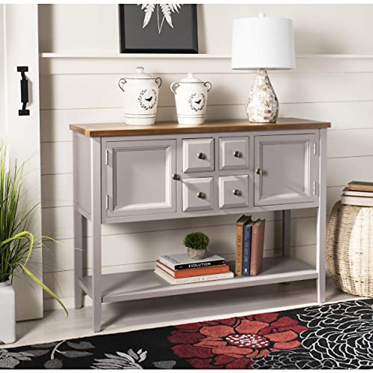 Safavieh American Homes Collection Charlotte Quartz Grey Sideboard