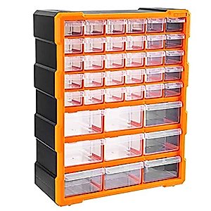 Amazon Basics Wall Mount Hardware and Craft Storage Cabinet Drawer Organizer 78 Drawers