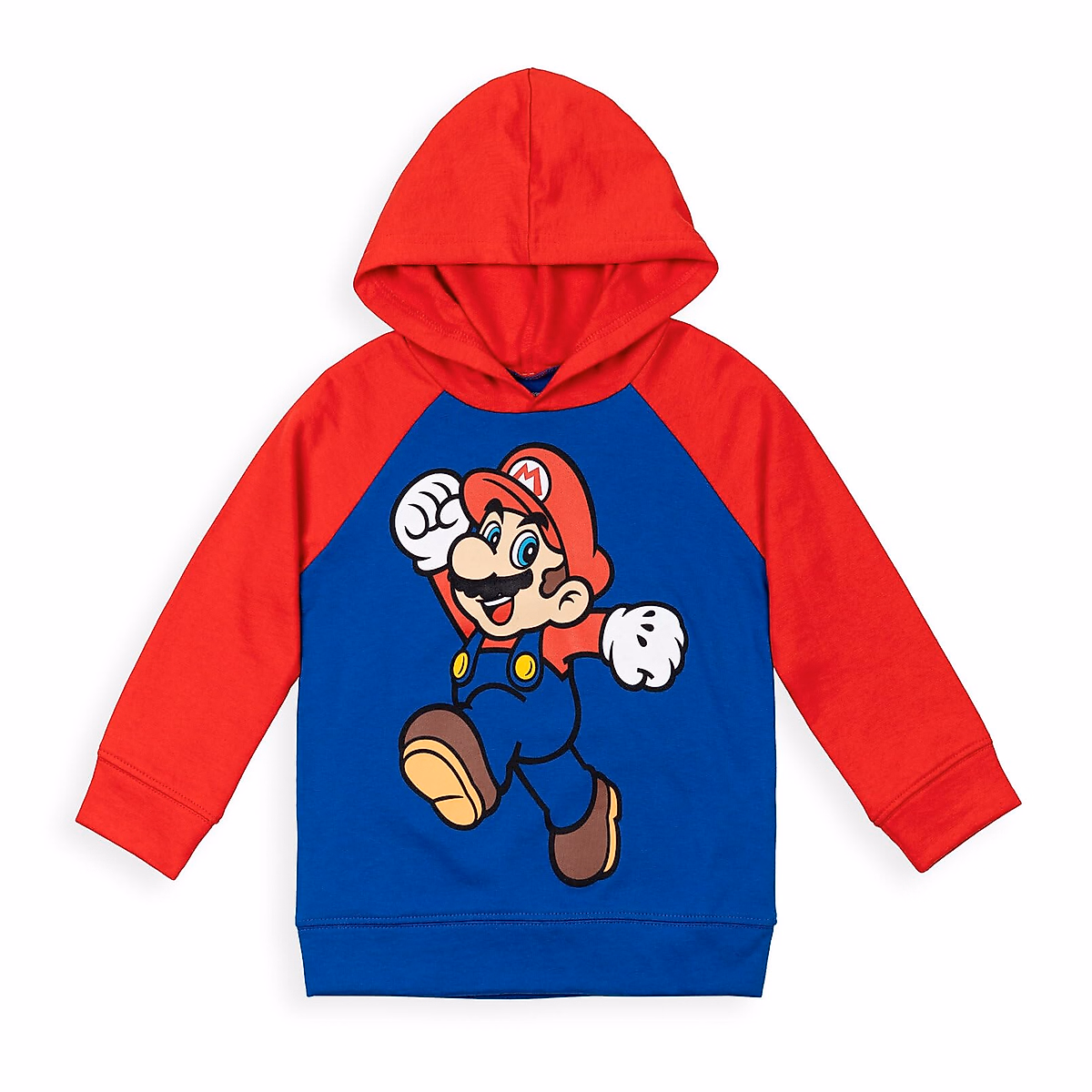 Super Mario Nintendo Infant Baby Boys Fleece Pullover Hoodie Red/Blue 18 Months