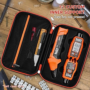 KingSung Hard Case Compatible with Klein Tools ET310 AC Circuit Breaker Finder, 80041 Outlet Repair Tool Kit and RT250 Integrated GFCI Receptacle Tester Accessories,with Smooth Double Zip（Only Case）