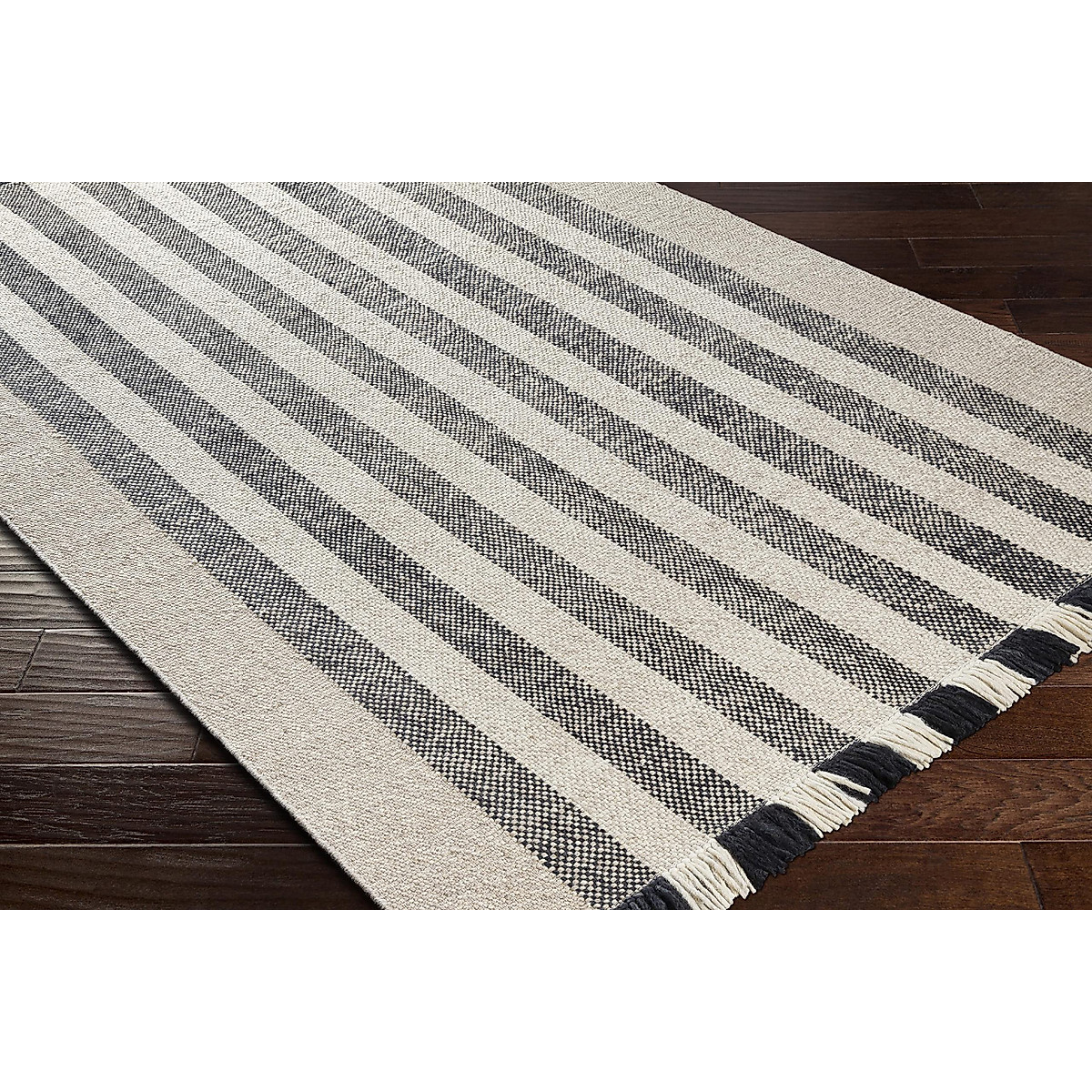 Mark&Day Wool Rugs, 2x8 Lavant Modern Black Runner Area Rug, Black Beige Brown Carpet for Hallway, Kitchen, Bedroom or Living Room (2'6" x 8' Runner)