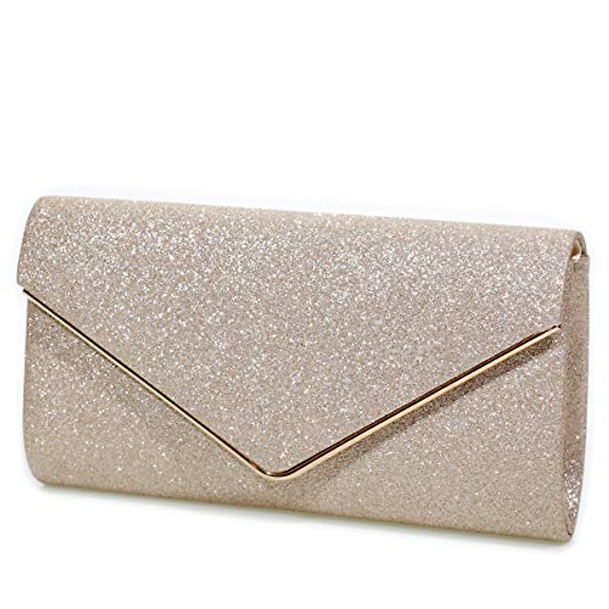 Mansherry Evening Bag Clutch Purses for Women, Ladies Sparkling Party Handbag Wedding Bag Purse Champagne