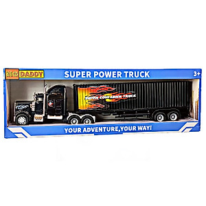 Big-Daddy Heavy Duty Tractor Trailer Cargo Transporter with Remote-Controlled Cargo Hold