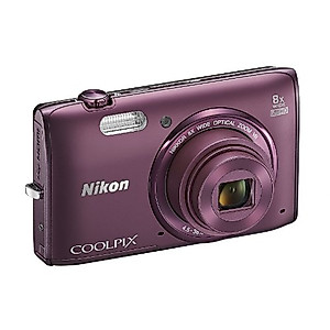 Nikon COOLPIX S5300 16 MP Wi-Fi CMOS Digital Camera with 8x Zoom NIKKOR Lens and 1080p HD Video (Plum) (Discontinued by Manufacturer)