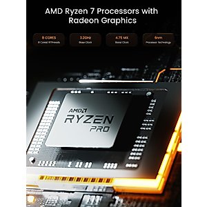 MINISFORUM Neptune Series HX77G Mini PC AMD Ryzen 7 7735HS Desktop Computer, DDR5 32GB RAM+1TB SSD, 2X HDMI & 2X USB4 Quad Outputs, AMD Radeon RX 6600M Discrete Graphics Small PC