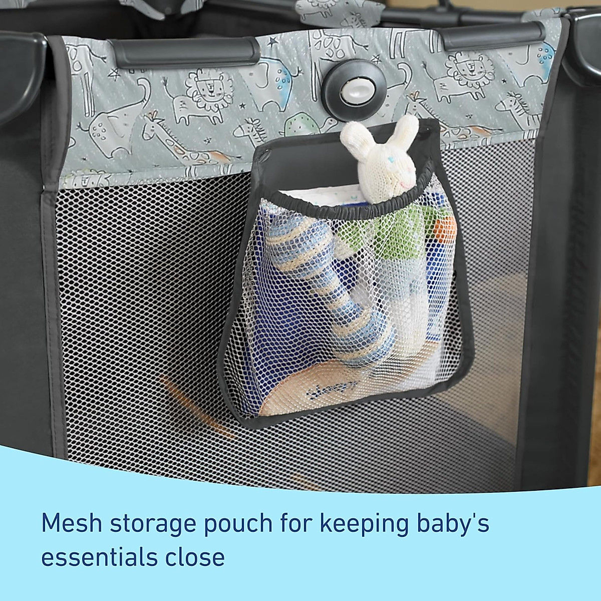 Graco Pack n Play Portable Playard, Reign with Compact Fold and Mesh Storage