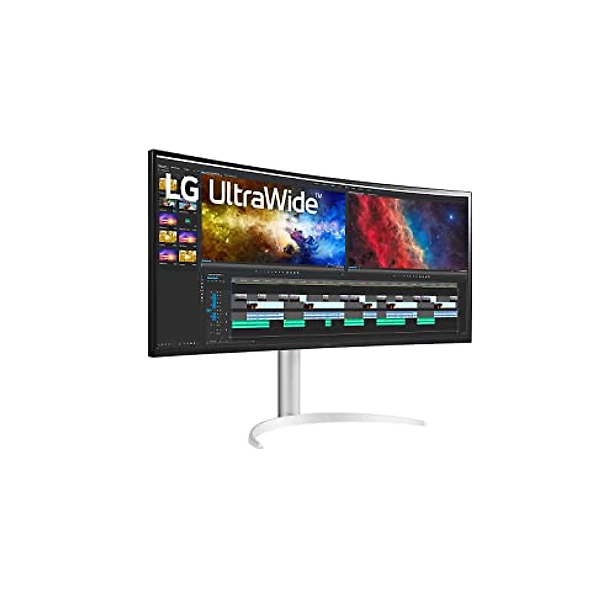 LG 37.5” 38BP85C-W 21:9 QHD+ UltraWide™ Curved Monitor with HDR10, USB Type-C™, and AMD FreeSync™, Black