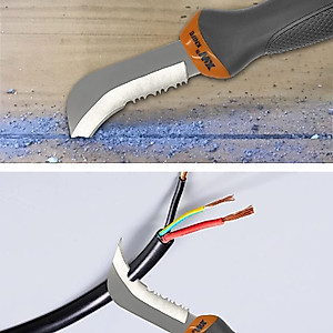 XW Linoleum Flooring and Roofing Knife with Stainless Steel Hook Blade for Cutting Wallpaper, Carpet, Vinyl, Ceilings, Floor Covering