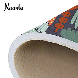 Naanle Animal Owl Non Slip Area Rug for Living Dinning Room Bedroom Kitchen, 4'x6'(48x72 inches), Owl on Tree Nursery Rug Floor Carpet Yoga Mat