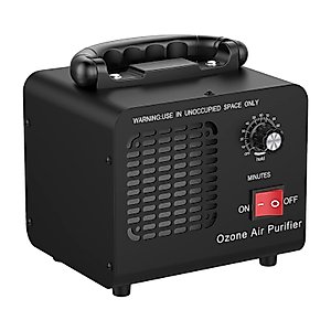 JOBYNA Ozone Generator Air purifier, 6000mg/h Ozone Machine Odor Removal, 120min Time Setting, Auto Shut Off Ozonator Ozone Machine for Car, Room, House, Smoke, and Pet