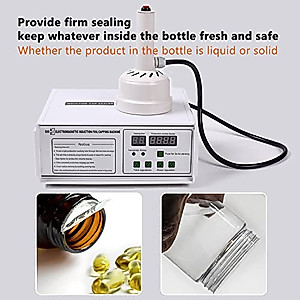 Fanlocn Bottle Cap Sealer, Induction Sealing Machine, Manual Electromagnetic Induction Sealer For Bottle Diameter 20-100mm Plastic Glass Bottles (500A-110v)