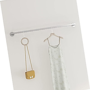 LXHONG Wall Mount Clothing Rack, Clothing Store Shelf Display, Heavy Duty Iron Garment Rack Bar, Retail Display Clothes Rod for Closet, Laundry Room (Color : Silver-C, Size : 100cm)