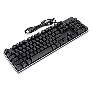 Gaming Keyboard, USB 104 Keys RGB Backlight Effects Led Keyboard Mechanical, Ergonomic Keycap Design, Computer Accessories, for Win 2000/XP/7/8/10.