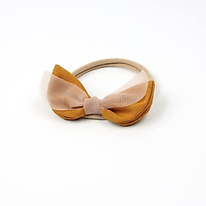 HOOLCHEAN Baby Girls Cotton Gauze Ruffle Bloomer Shorts with Bowknot Headband (Khaki, S: 0-6 Months)