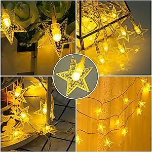 Led Fairy Lights Battery Operated, Mini Battery Powered Copper Wire Starry Fairy Lights for Bedroom, Christmas, Parties, Wedding, Centerpiece, Decoration Warm Light (1 pcs)