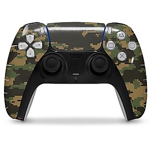 WraptorSkinz Skin Wrap compatible with Sony PS5 DualSense Controller WraptorCamo Digital Camo Timber (CONTROLLER NOT INCLUDED)