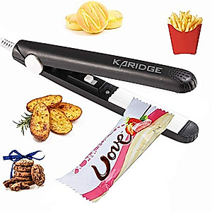 Potato Chips Bag Sealer Clip Kitchen Gadgets, Food Sealer Reusable Heat Sealer for Snacks Storage Portable Sealing Machine works with Plastic Bag, Candy Bag, Cookie Bag, Foil Bag, Color Street Nail
