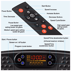 Vibration Plate Exercise Machine for Lymphatic Drainage Weight Loss,SoftGym Power Vibration Plate 300-400 Lbs Capacity Full Whole Body Workout Vibration Platform,Waver Vibration Plate for Home Fitness