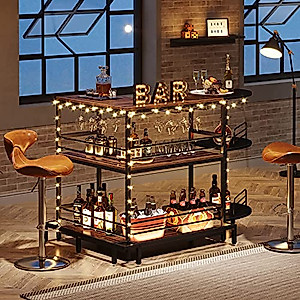 LITTLE TREE Home Bar Unit, Brown/Black