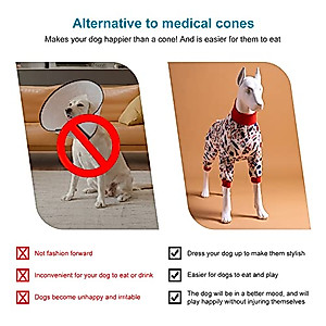 LovinPet Dog Pajamas Size XXL - Space Snow Prints, Lightweight Pullover Large Puppy Pajamas, Full Coverage Dog Pjs, Large Dog Onesie,White XXL