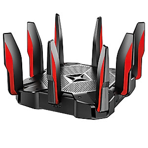 TP-Link AC5400 Tri Band WiFi Gaming Router(Archer C5400X) – MU-MIMO Wireless Router, 1.8GHz Quad-Core 64-bit CPU, Game First Priority, Link Aggregation, 16GB Storage, Airtime Fairness