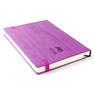 Red Co. 5 x 7 inch Embossed Flower Faux Leather Journal with 240 Lined Pages, Magenta