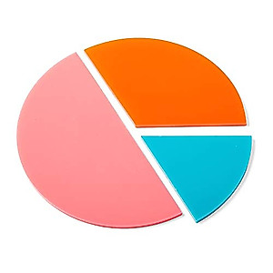 hand2mind Plastic Rainbow Fraction Circles, Circle Manipulatives, Fraction Tools for Kids, Math School Supplies, Montessori Math Materials, Classroom Math Manipulatives 4th Grade (15 Sets of 51)