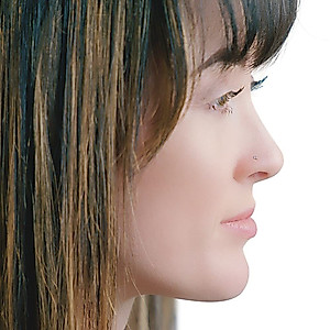 FreshTrends SI1-1.5mm (0.015 ct. tw) Diamond 14K White Gold Nose Ring Bone - 20G