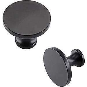 goldenwarm Black Kitchen Hardware Cupboard Knobs - LS9189BK Cabinet Hardware Black Knobs for Dresser Drawers Door Cabinet Knobs Diameter 1.26inch, 5Pack