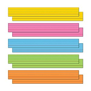 Astrobrights Colored Sentence Strips, 3" x 24", 65 lb/176 gsm, 5-Color Assortment, 100 Count (91992)