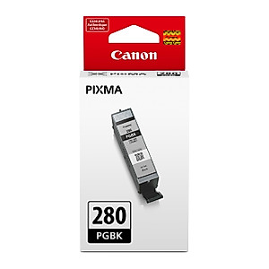 Canon PGI-280 Pigment Black Ink Tank Compatible to printer TR8520, TR7520, TS9120 Series,TS8120 Series, TS6120 Series, TS9521C, TS9520, TS8220 Series, TS6220 Series