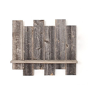 BarnwoodUSA | Farmhouse Staggered Wall Shelf - 100% Up-cycled Reclaimed Wood