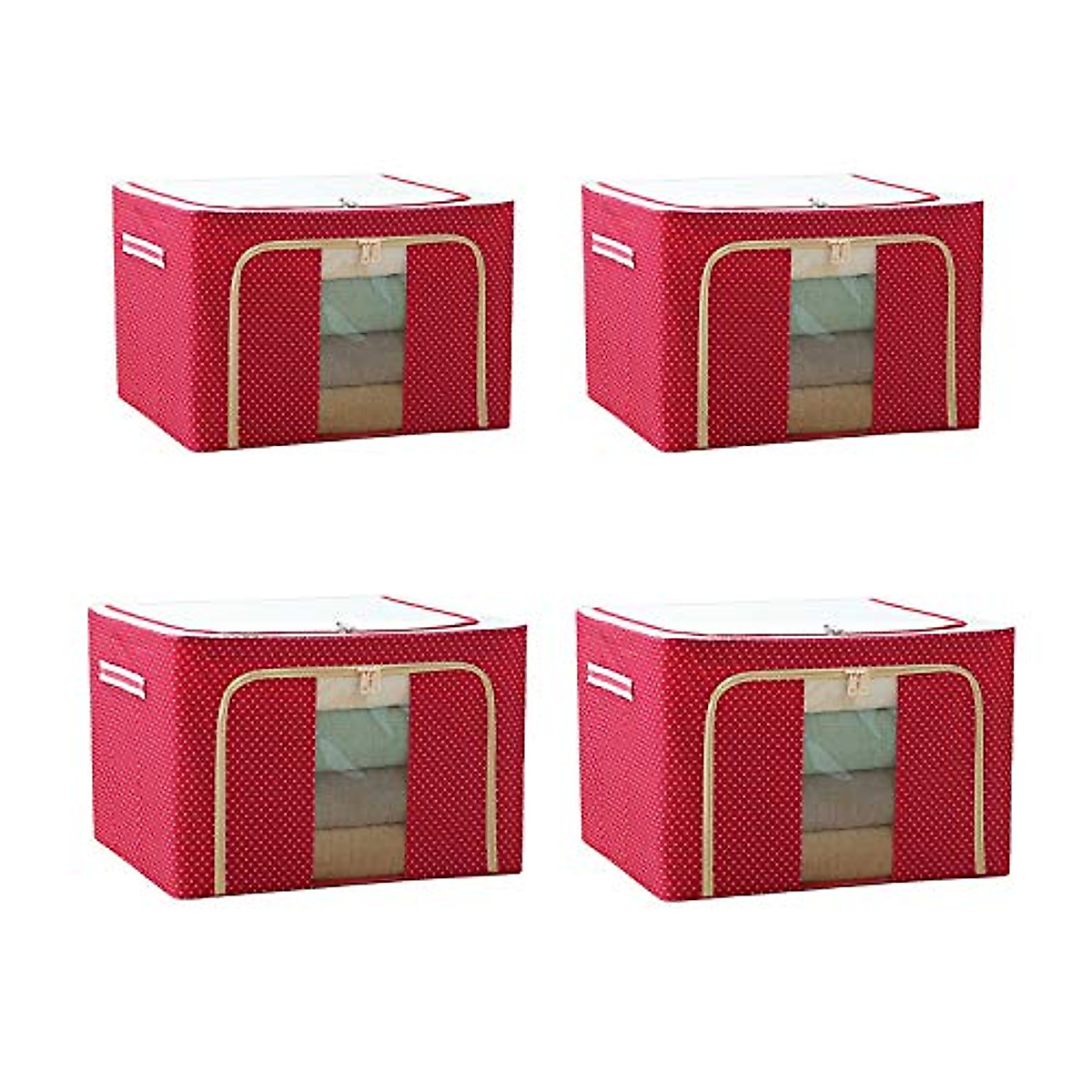 GUO FENG DIAO Steel Frame Storage Box Oxford Cloth Storage Box Quilt Storage Box Folding Wardrobe Fabric Extra Large Storage Bag