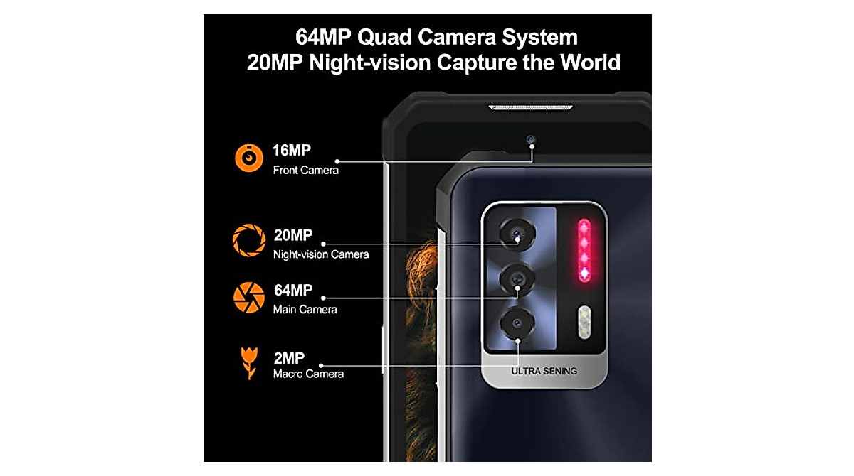 OUKITEL WP17 Rugged Smartphone with 8300mAh Battery and Night Vision Camera