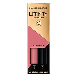 Max Factor Lipfinity Lip Stick for Women, 010 Whisper, 4.2 Gram