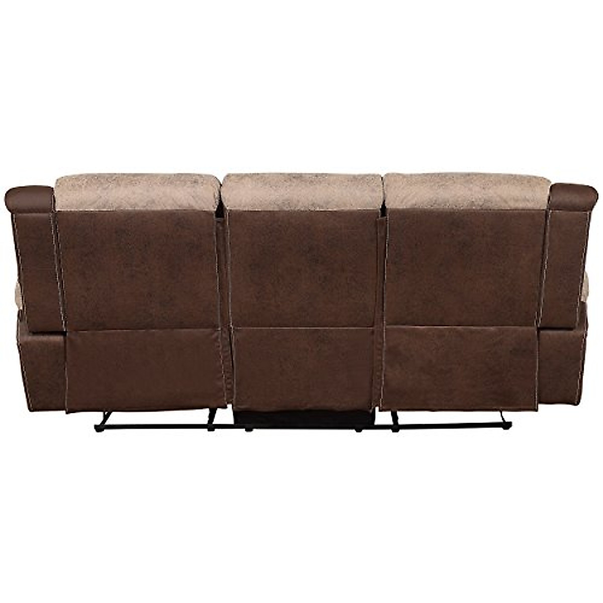 Homelegance Chai 91" Microfiber Double Reclining Sofa (Manual), Brown