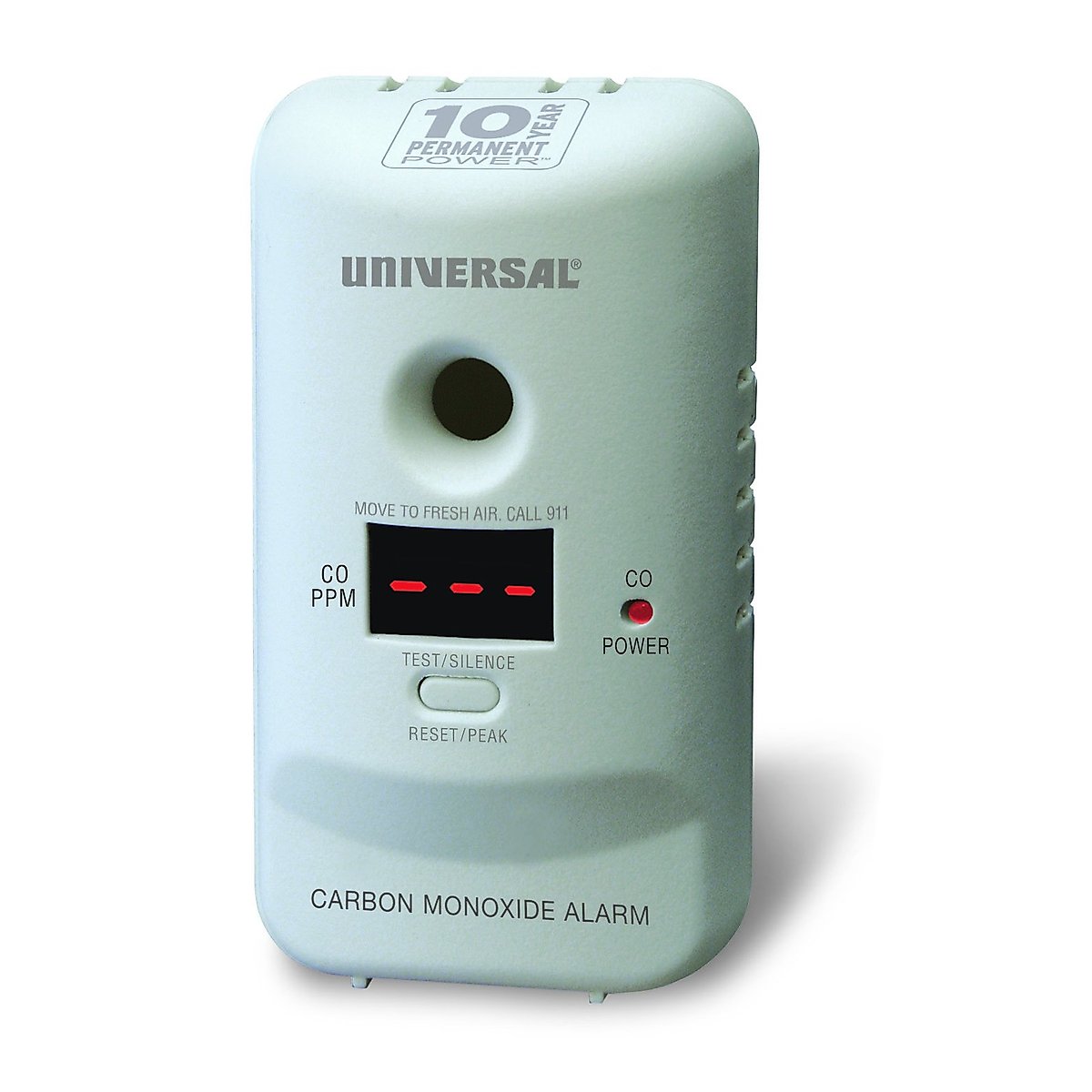 Universal Security Instruments 10 Year Tamper Proof Permanent Power Sealed Battery Carbon Monoxide Smart Alarm with Display Screen, Model MCD305SB