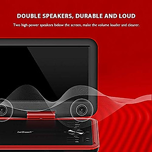 ieGeek 16.9'' Black Large Screen Portable DVD Player and 11.5'' Red Portable DVD Player