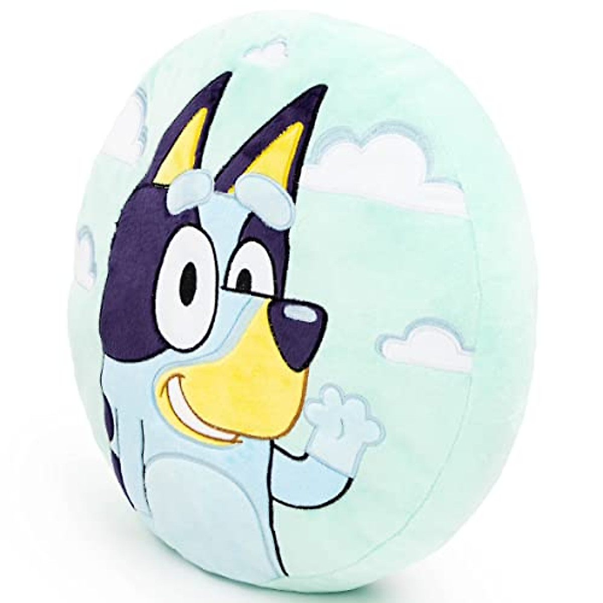 Jay Franco Bluey Shaped Decorative Pillow - Kids Super Soft Throw Plush Pillow - Measures 13 Inches (Official Bluey Product)
